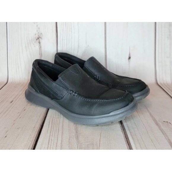 Clarks | Shoes | Clarks Collection Shoe Black Leather Slip On Loafer ...